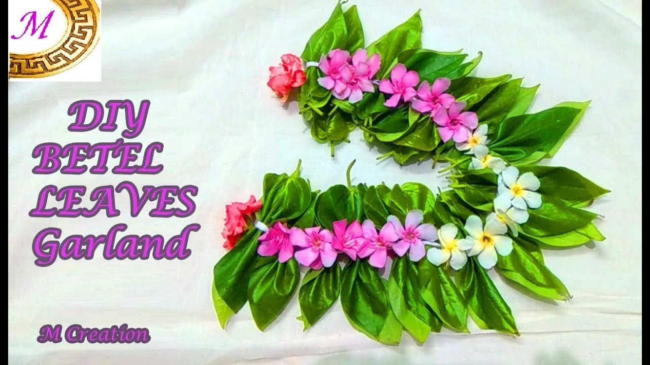 betel leaves garland|diy how to make betel leaves garland for hanuman ...