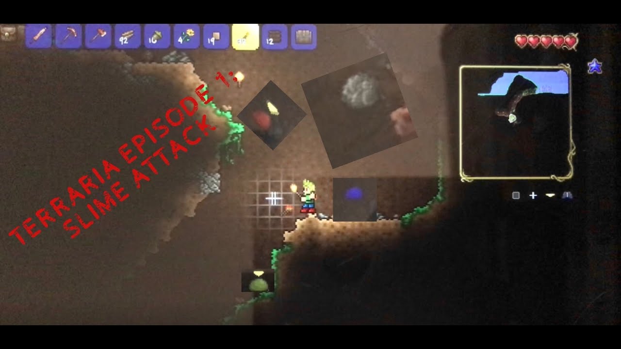 Terraria episode 1: Slime attack - YouTube