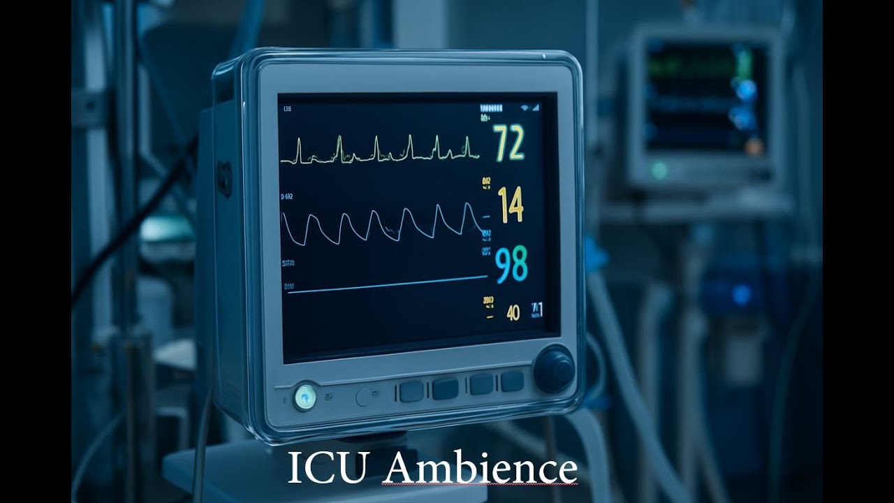 ICU Ambience for Deep Sleep | Hospital Monitor Beeps & Low Frequency ...