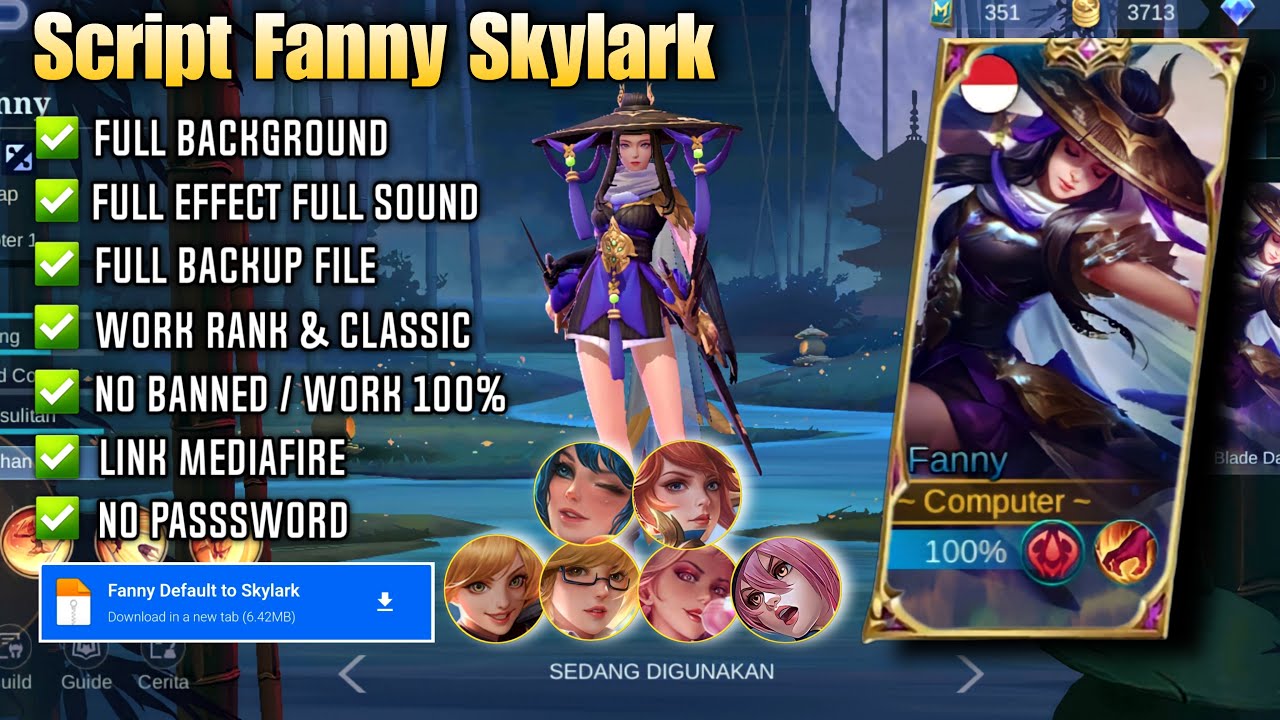 Script Skin Fanny Skylar • Full effect voice • No password • New Pacth ...