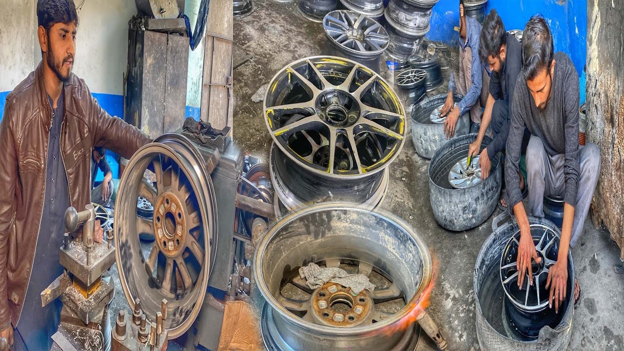 How to Repair Fix Dent Alloy Wheel Rim Repair | Incredible Technology ...