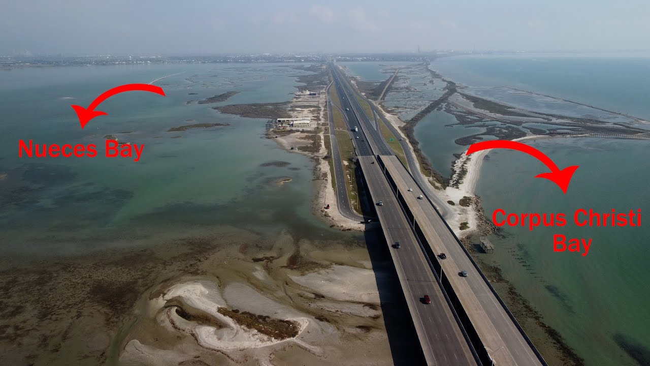Portland and Nueces Bay Mud Flats | Drone - YouTube