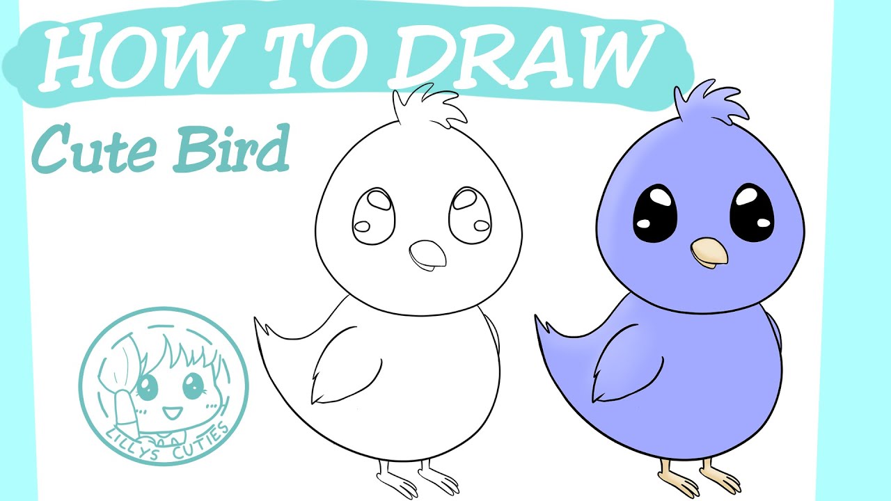 How to Draw! Cute Bird | Drawing a little cute bird - YouTube
