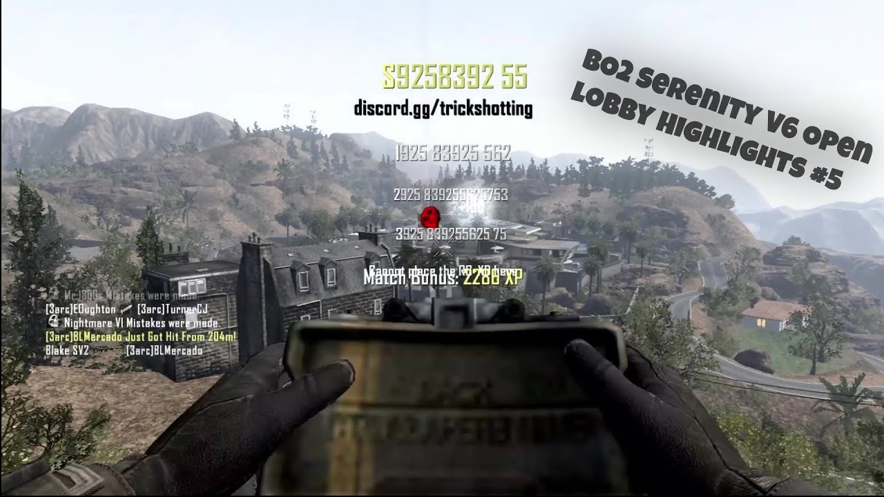 BO2 Serenity V6 (Open Lobby Highlights #5) (14 INSANE SHOTS!!!) - YouTube