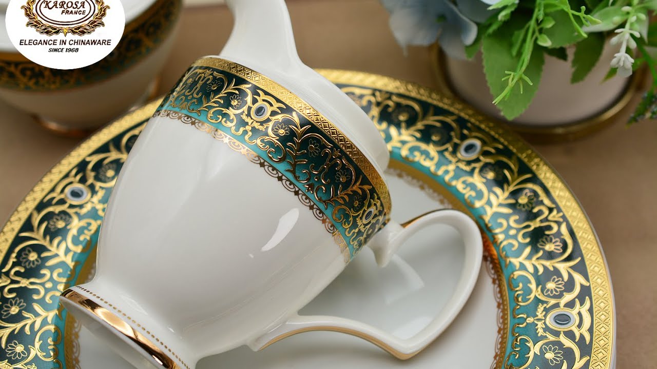 17 pcs porcelain tea coffee set for 6 people Wholesale - Karosa ...