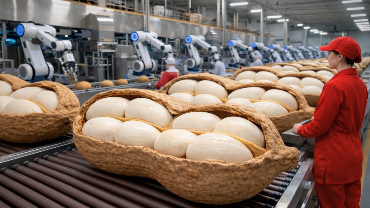 How Peanut Butter Factory: How Crunchy Peanut Butter is Made: (Full ...