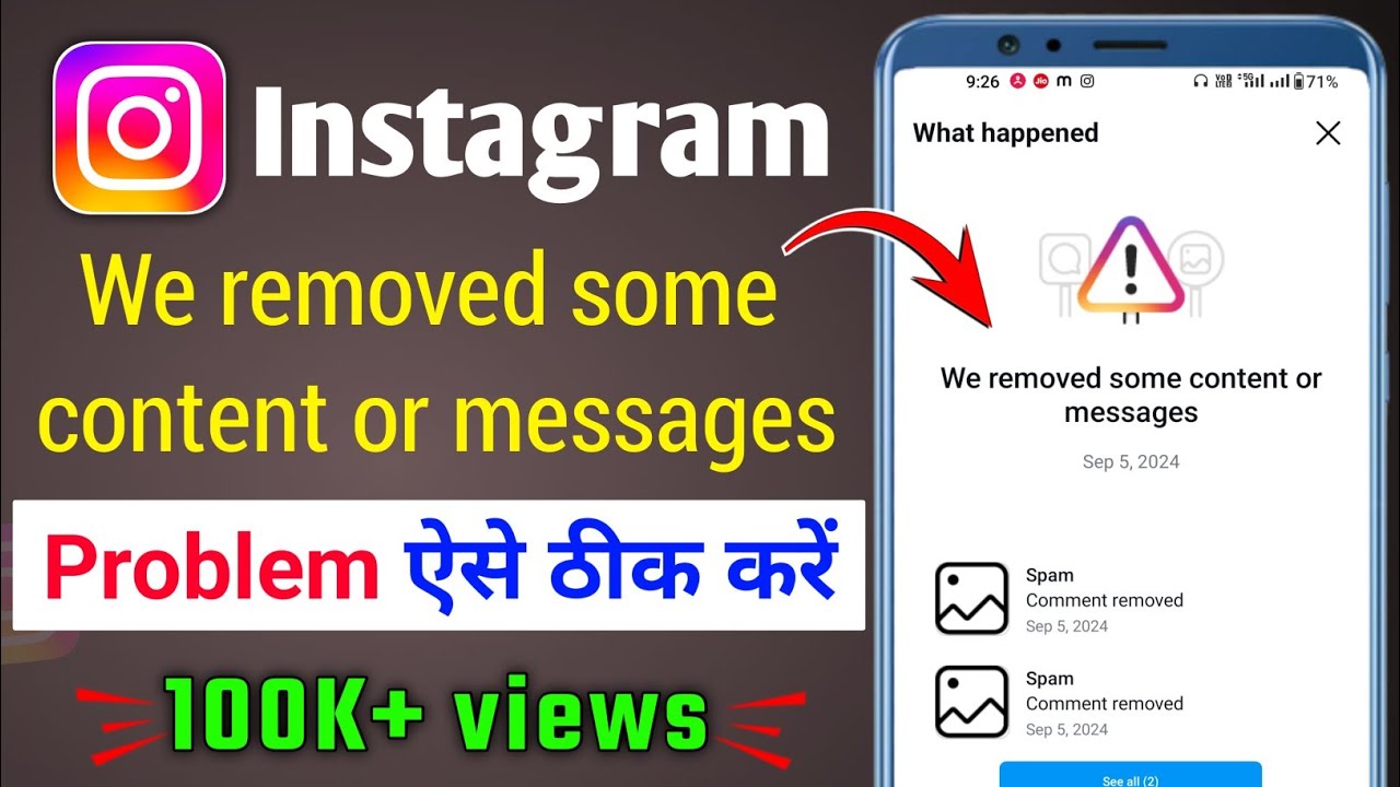 we removed some content or messages instagram problem | instagram we ...
