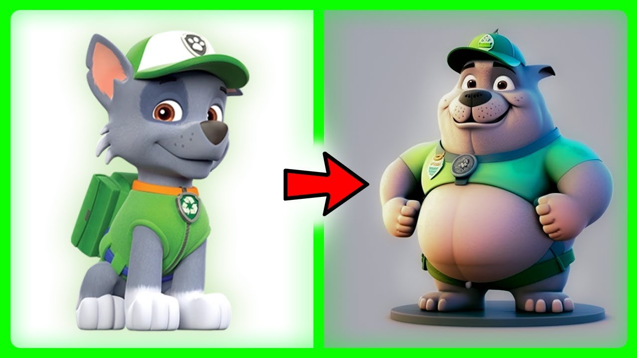 PAW PATROL characters as FAT 🦴 All Characters - YouTube