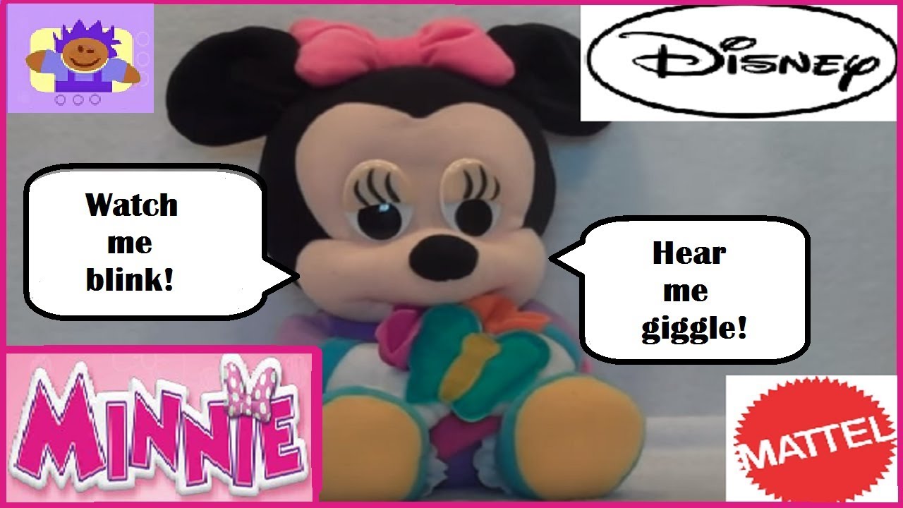 1998 Disney Giggling Winking Minnie Mouse Plush By Mattel - YouTube