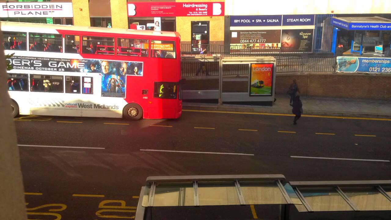 Birmingham bus stop time lapse - YouTube