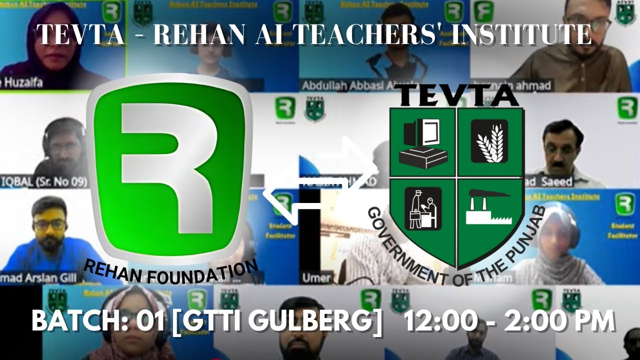 Rehan Foundation + TEVTA | Rehan AI Teachers Training - Batch 03 Class in progress. - YouTube