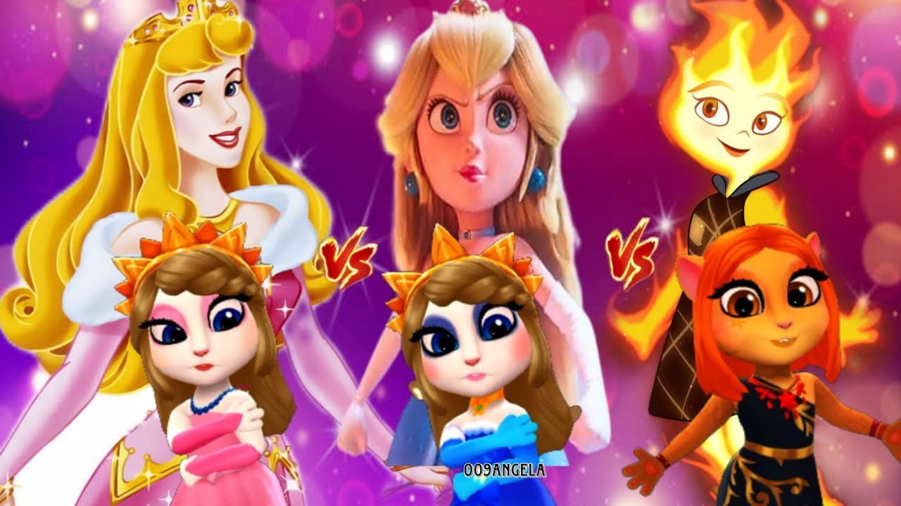 My Talking Angela 2|New Year Update Gameplay|Angela 2 Vs Peach Princess ...