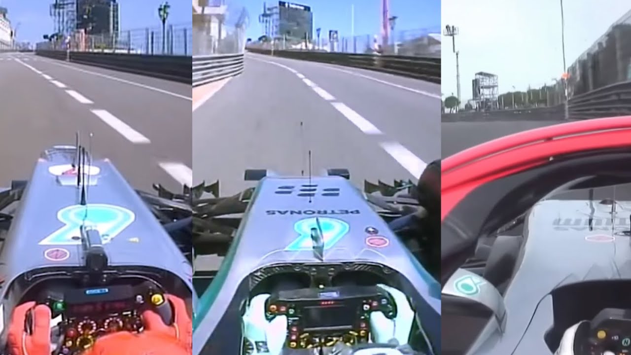 3 Different Mercedes Monaco Pole Laps Compared (Hamilton, Schumacher ...