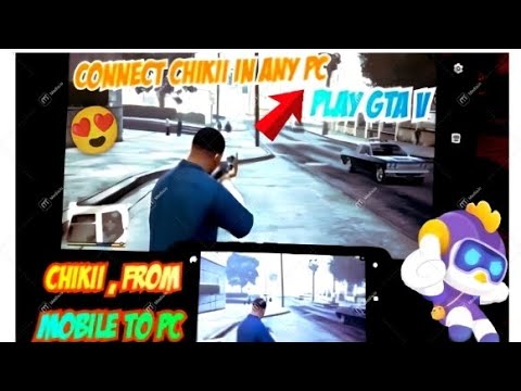 PLAYING CHIKII GTA V 🔥 IN PC😍 | CONNECT CHIKII TO PC | PLAY ANY GAMES💯 ...