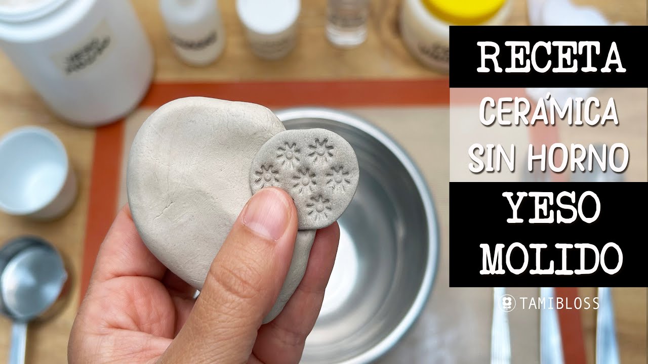🥣😃 RECETA de CERAMICA SIN HORNO con YESO MOLIDO 😃 AIR DRY CLAY RECIPE ...