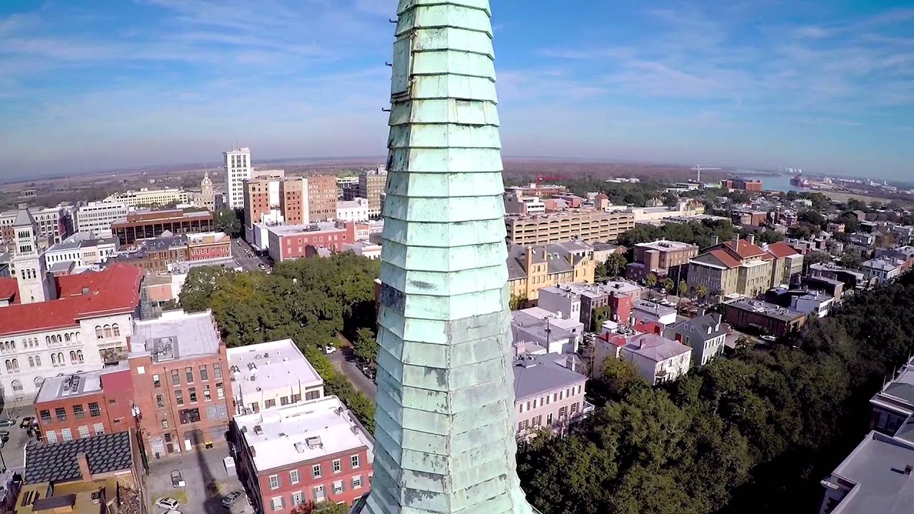 Birds-Eye View of Savannah, GA - YouTube
