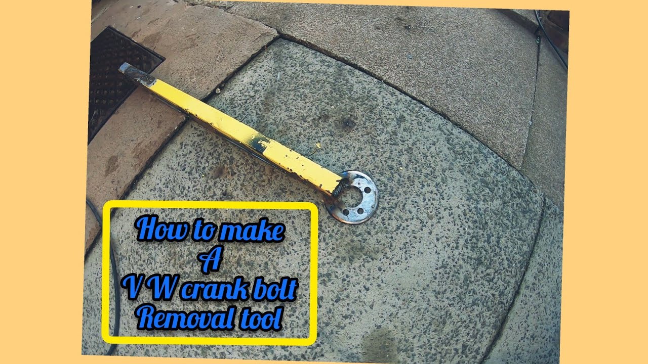 how i made a VW 1.8 20vt crank bolt removal tool. - YouTube