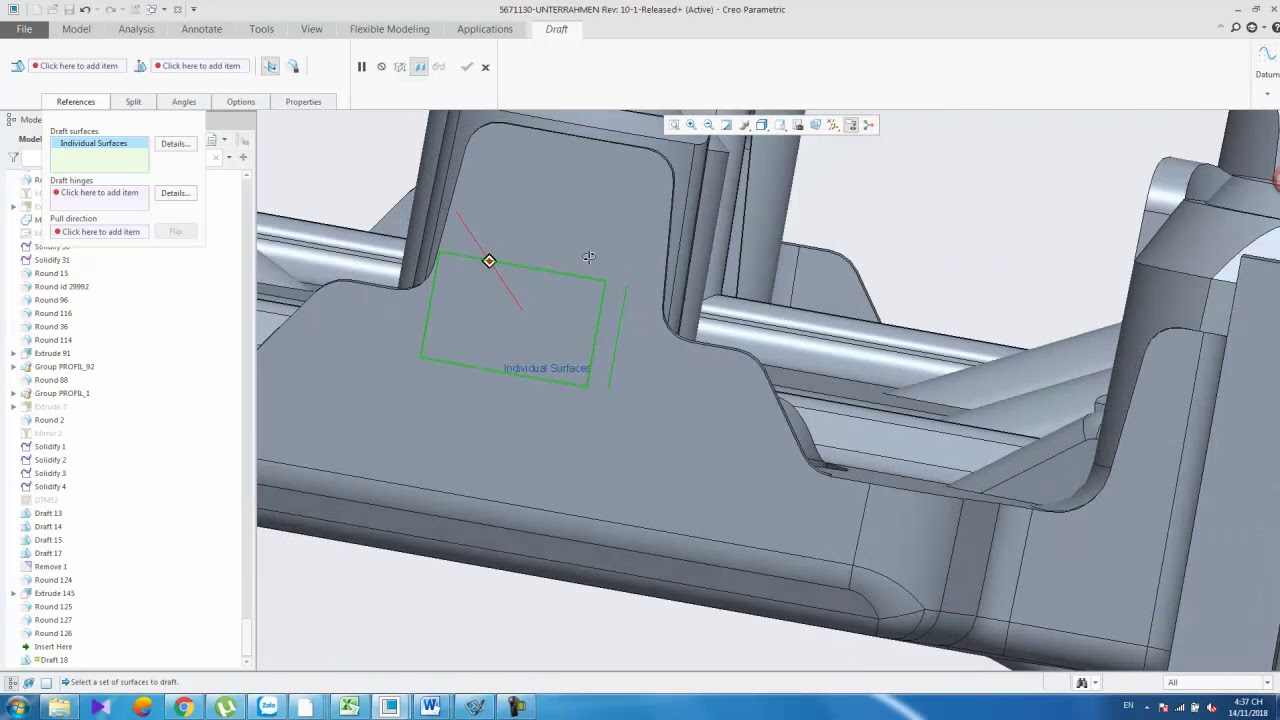 Lệnh Draft trên PTC Creo 5 0 - Hướng dẫn sử dụng Creo 5.0 - YouTube