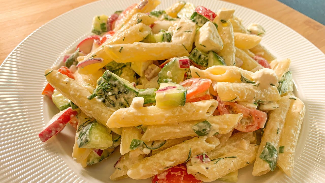 Feta Cheese Pasta Salad - YUMMY! - YouTube