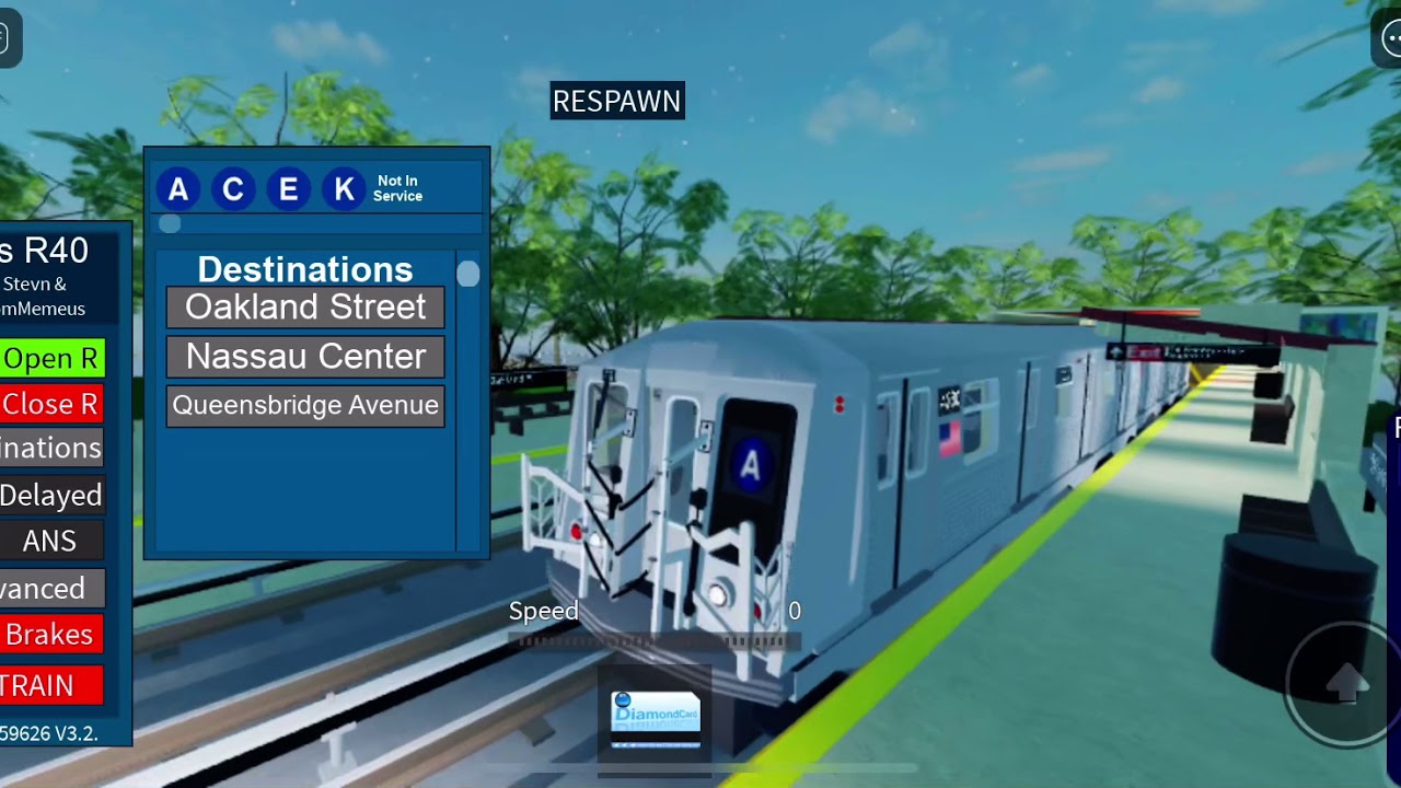 Driving the R40 A train in roblox - YouTube