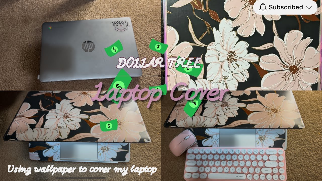 Dollar Tree Laptop Cover| DIY laptop cover| Budget laptop cover - YouTube