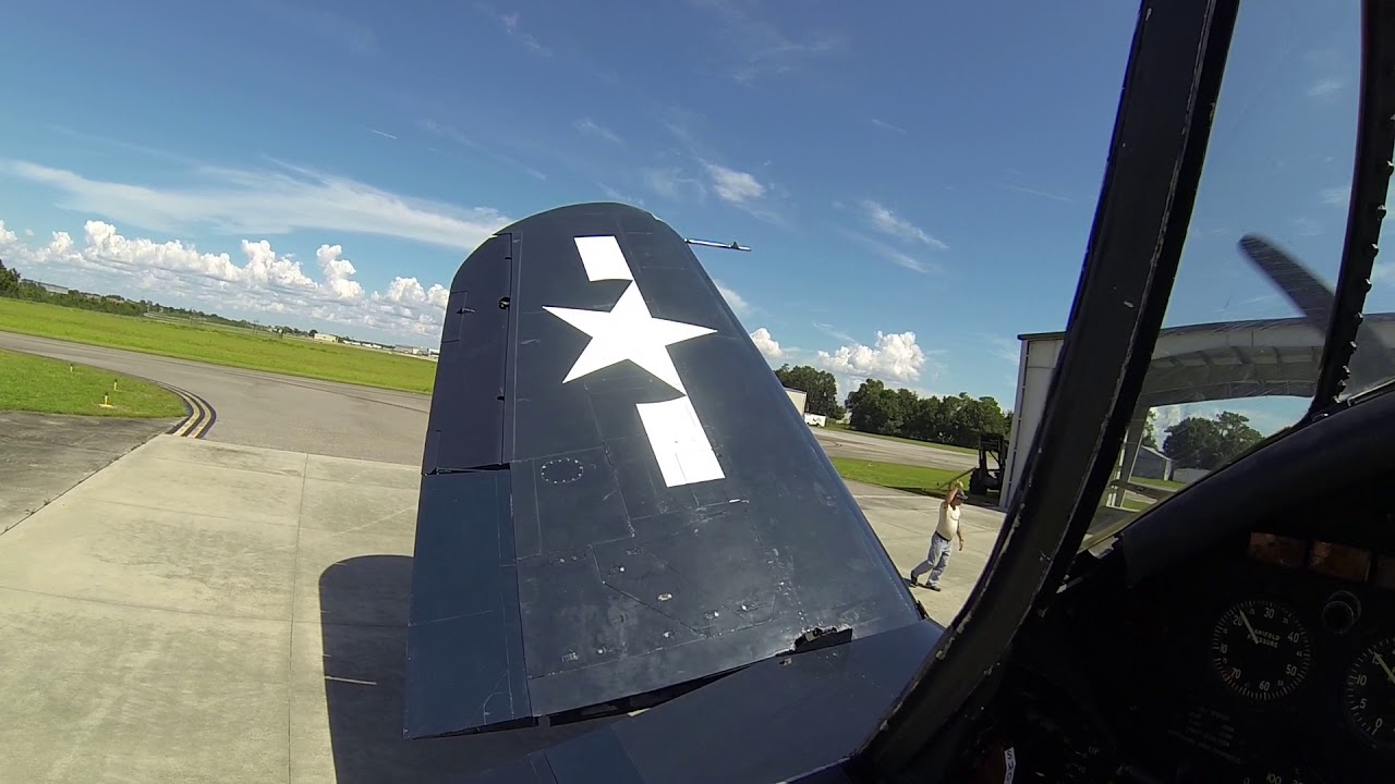 Corsair wing fold and shutdown - YouTube