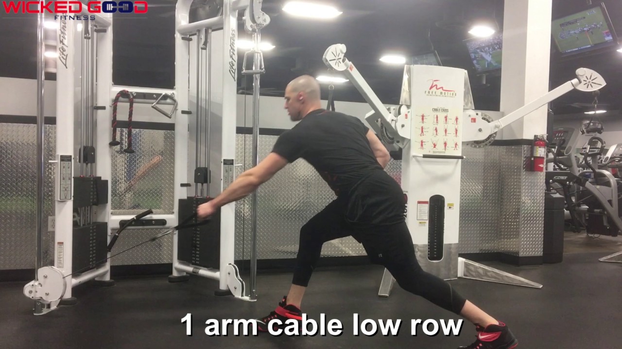 One arm cable low row - WGF - YouTube