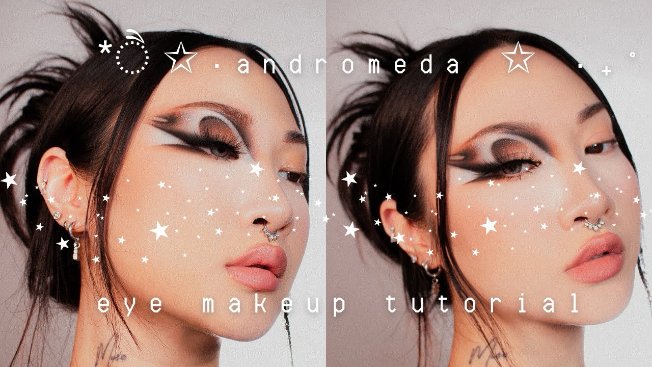 *ੈ ‧andromeda ‧₊˚ creative brown eyeshadow makeup tutorial - YouTube