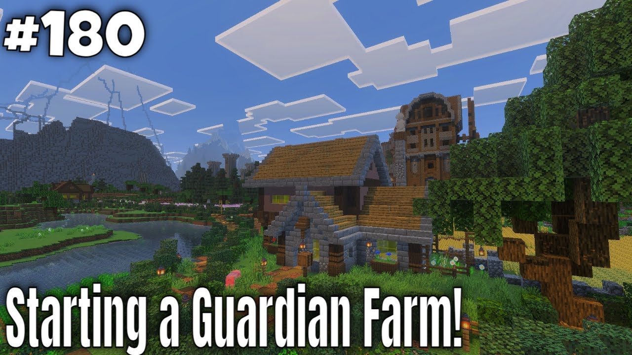 STARTING A GUARDIAN FARM! - Bedrock Survival: 176 [Minecraft | Single ...