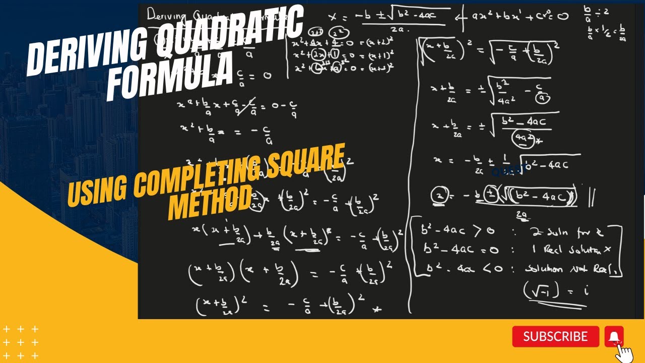 Deriving Quadratic formula - YouTube