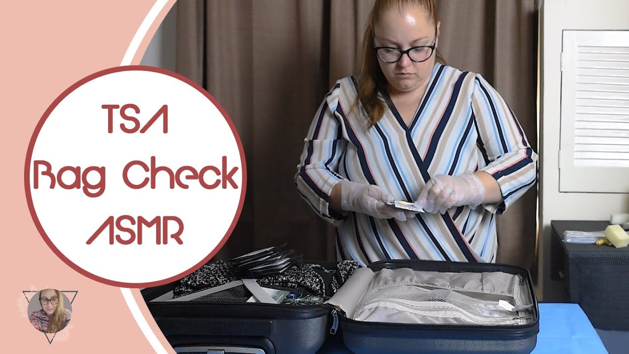 * ASMR * TSA Bag Check / Security suitcase check / Spray bottle ...