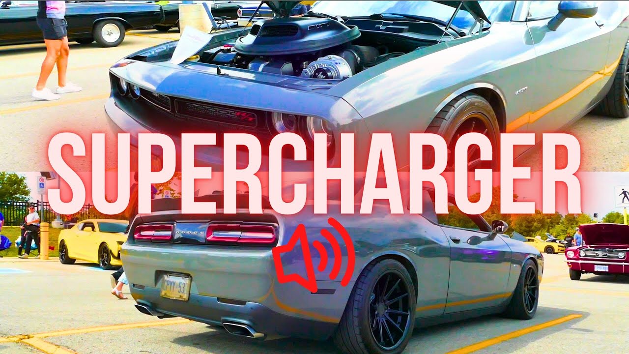 dodge challenger supercharger sound - YouTube