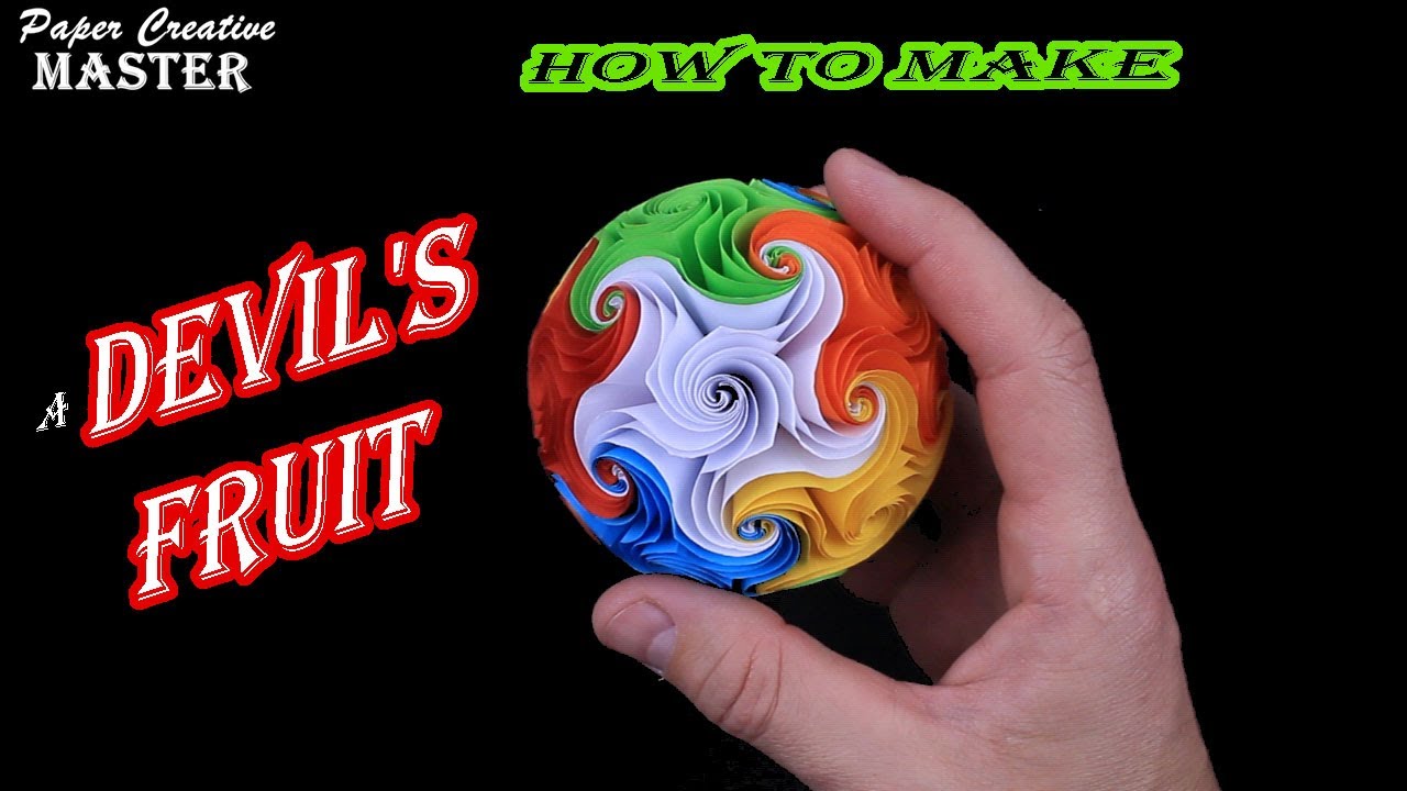 How to make a devil's fruit out of paper - YouTube