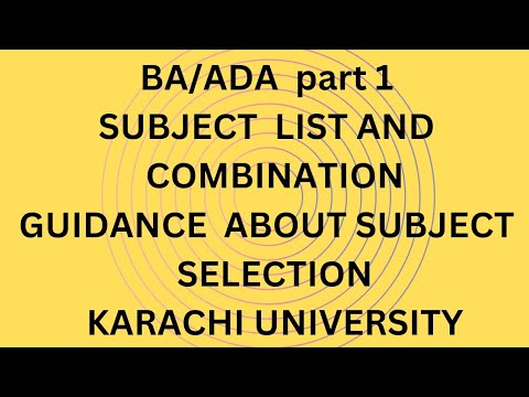 ADA/ba part 1 subject list/ba part 1 subject combination/ba part 1 subjects ...