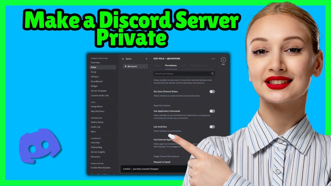 How to make a discord server private - YouTube
