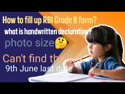 How to fill up RBI Grade B form|what is handwritten declaration🤔 ...