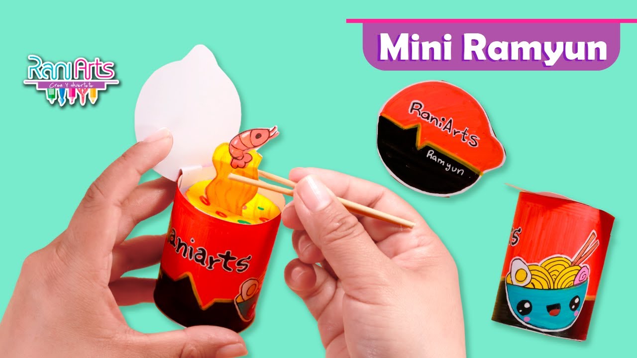 DIY - Ramen de Papel super lindo y fácil - Manualidades relajantes 🍜♥ ...