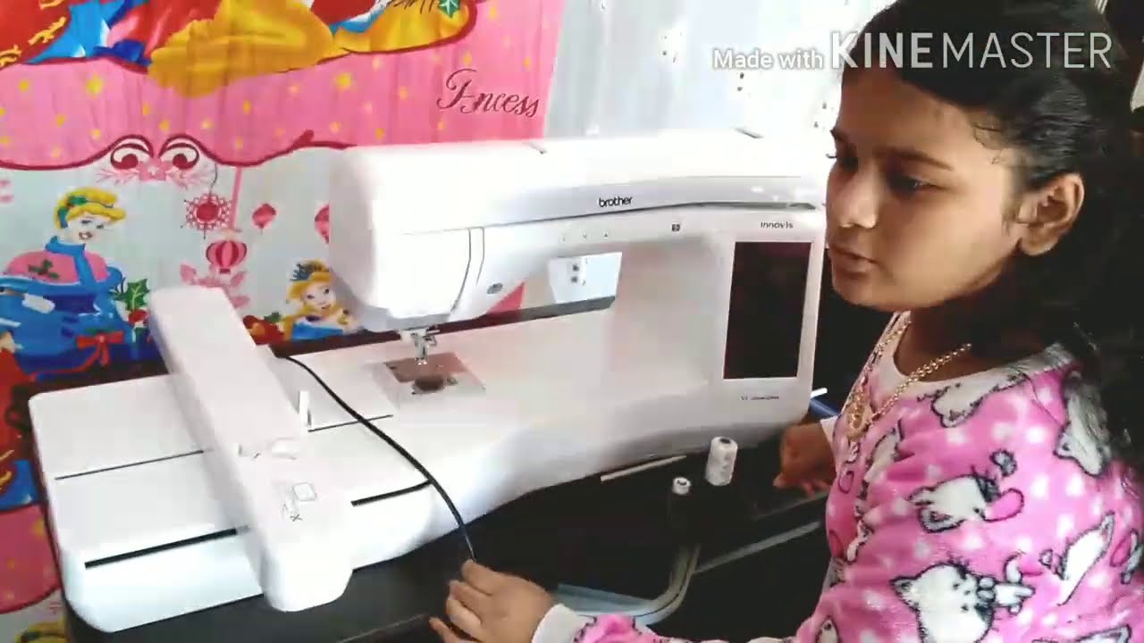 Brother V3 computer embroidery machine work part :2 - YouTube