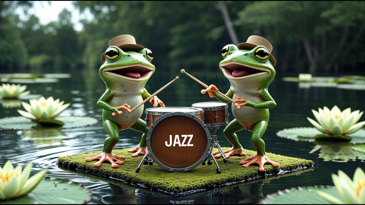 #LIVE 🎷🐸🎷 Study, Relax & Work with Frogs: Dixieland Jazz Performance in ...
