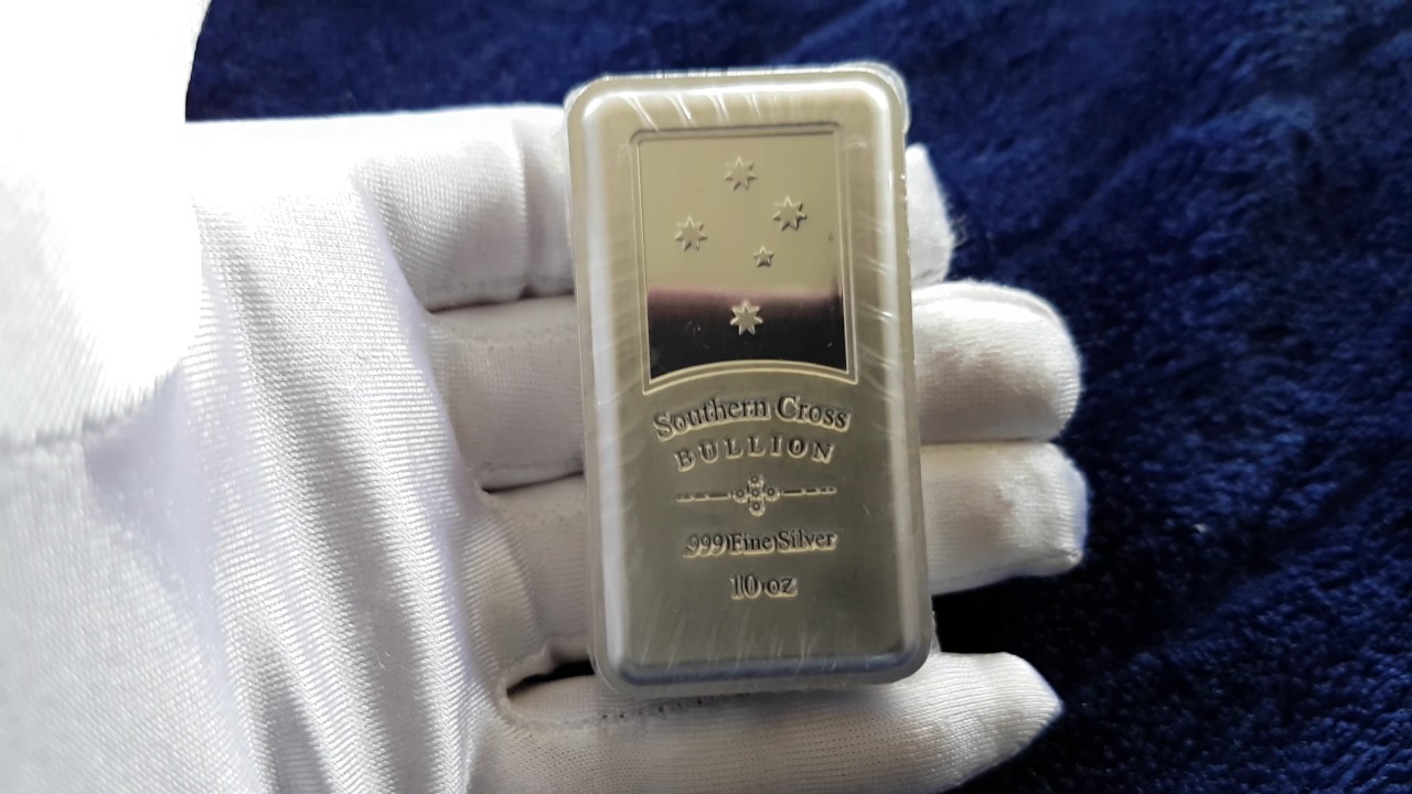 Southern Cross bullion bar 10 ounces - YouTube