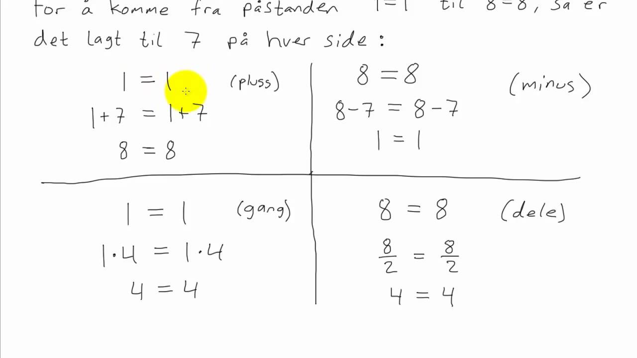 Matematikk 1P - 028 - Likninger 2 - YouTube