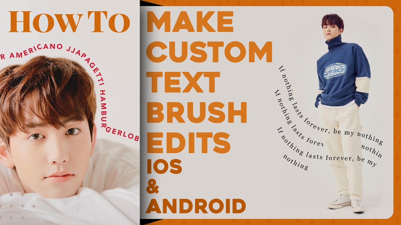 How to make a custom text brush edit (ios + android) - YouTube