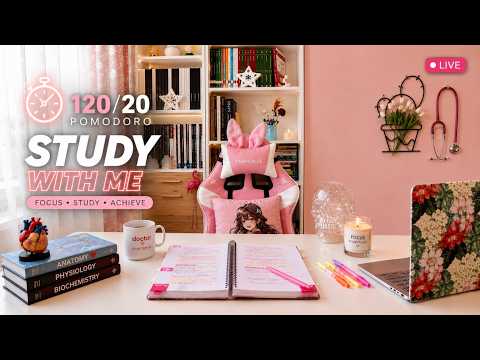 Study with me | 120 min study ⏱ 20 min break w/ medical doctor Ceyda Nur 🩺