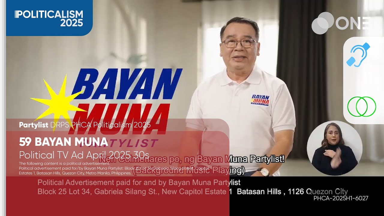 BAYAN MUNA Partylist Political TV Ad April 2025 30s [BCC/ST] - YouTube