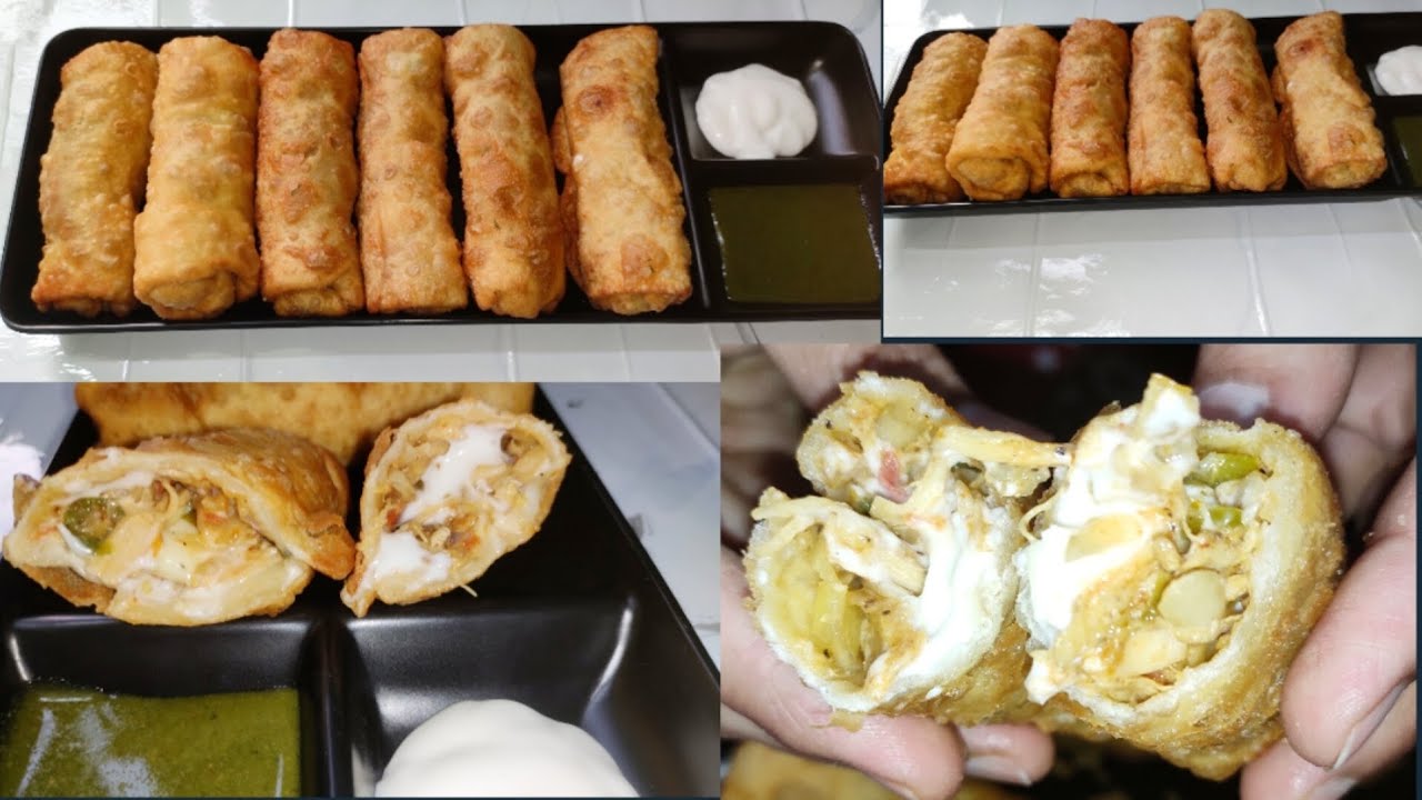 chicken cheese roll bachi howi stuffing se banayi ak new recipe - YouTube