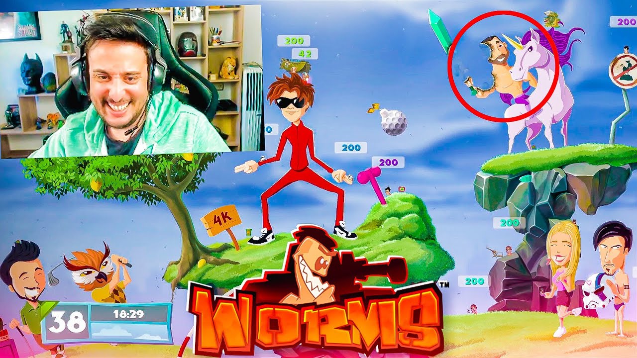 WORMS pero NOSOTROS SOMOS EL MAPA!! Con VEGETTA, WILLY Y AROXBY! - YouTube