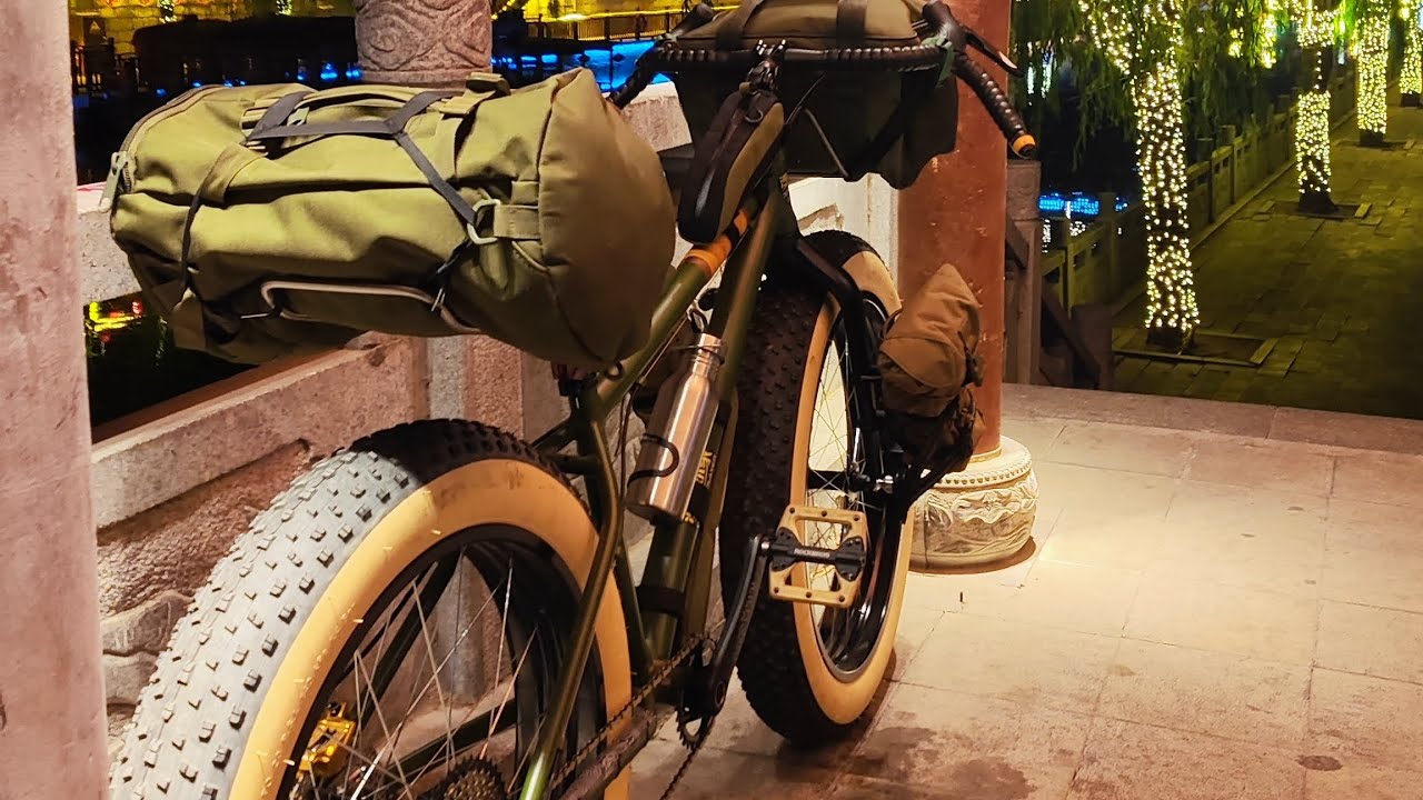 on the Chinese canal with my Gobi desert Player diy fat adventure rad ...