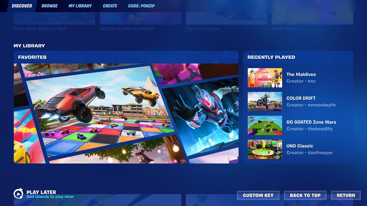 Fortnite Discover Tab by PONZIP [UI Redesign] - YouTube