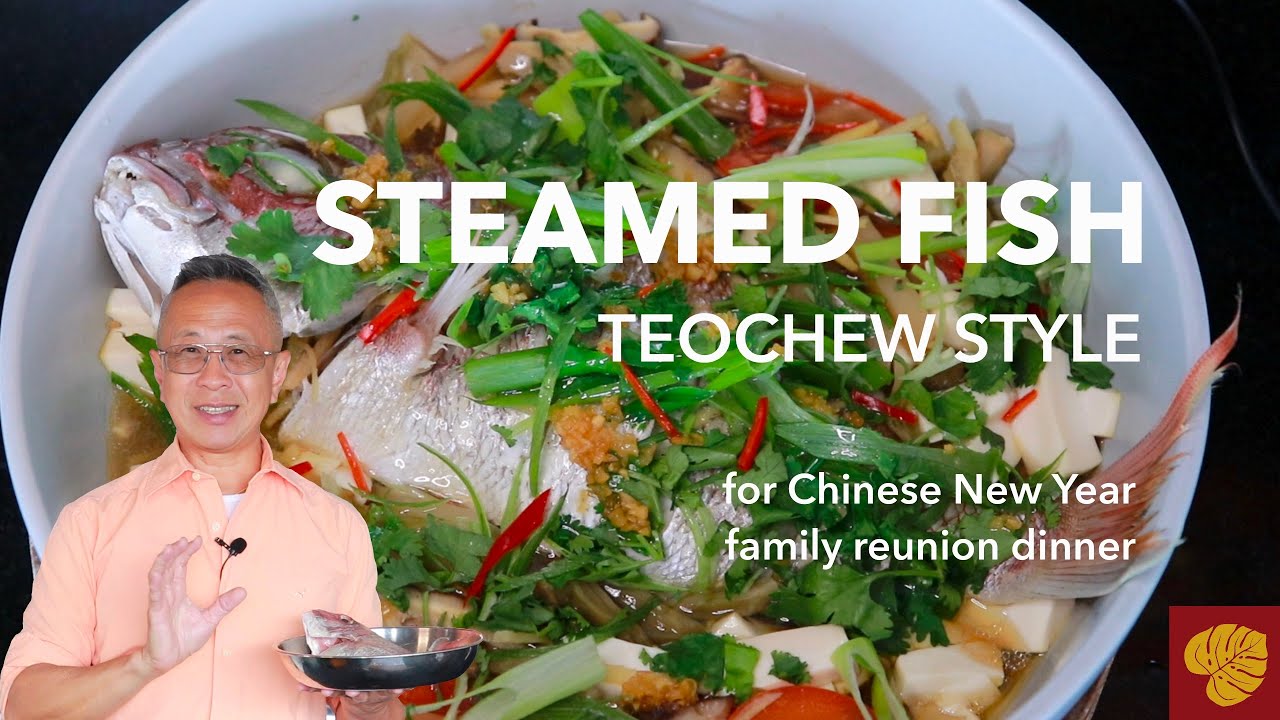 Chinese steamed fish Teochew style | steamed fish with ginger | steamed ...