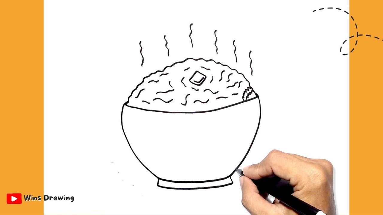 How to Draw Mashed Potato - YouTube